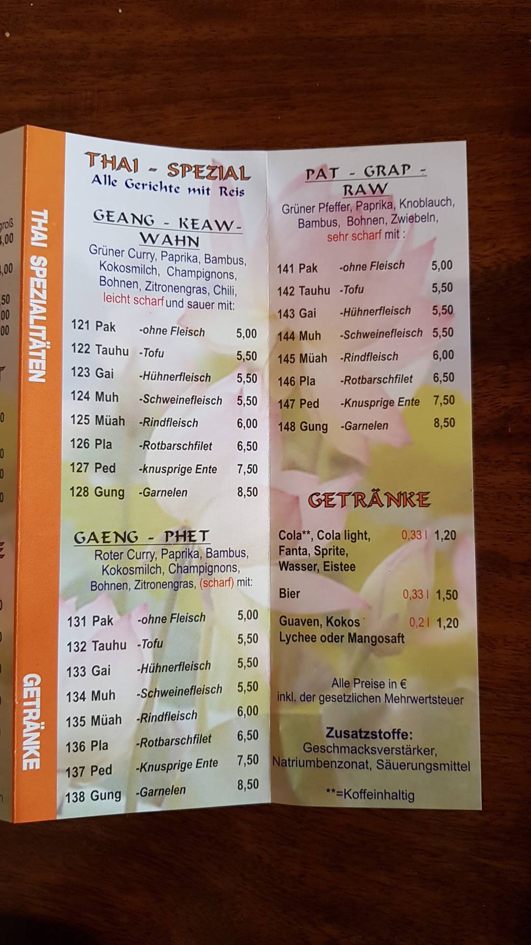 Speisekarte von Imbiss Lotus pub & Bar, Prüm