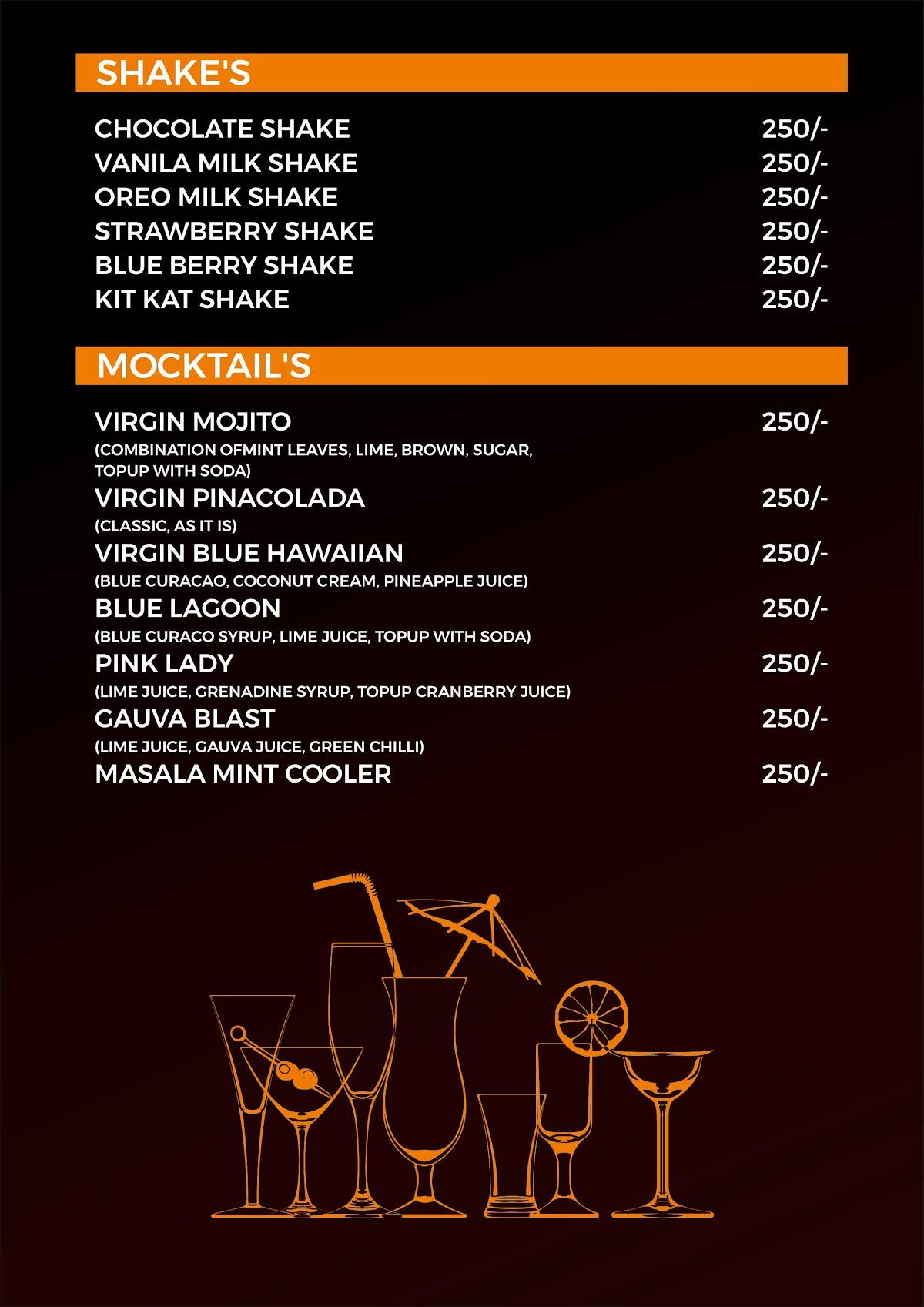 Menu at Infinity Bistro, Allahabad