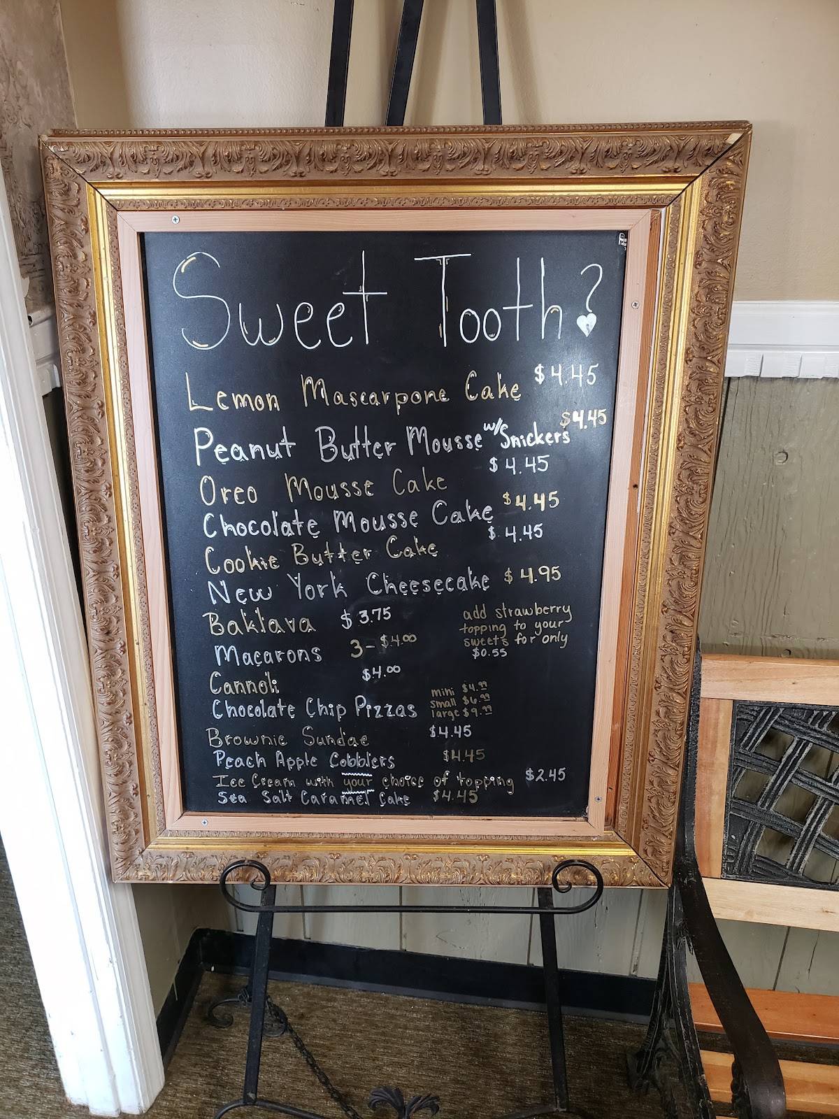 Menu at Inman House of Pizza restaurant, Inman