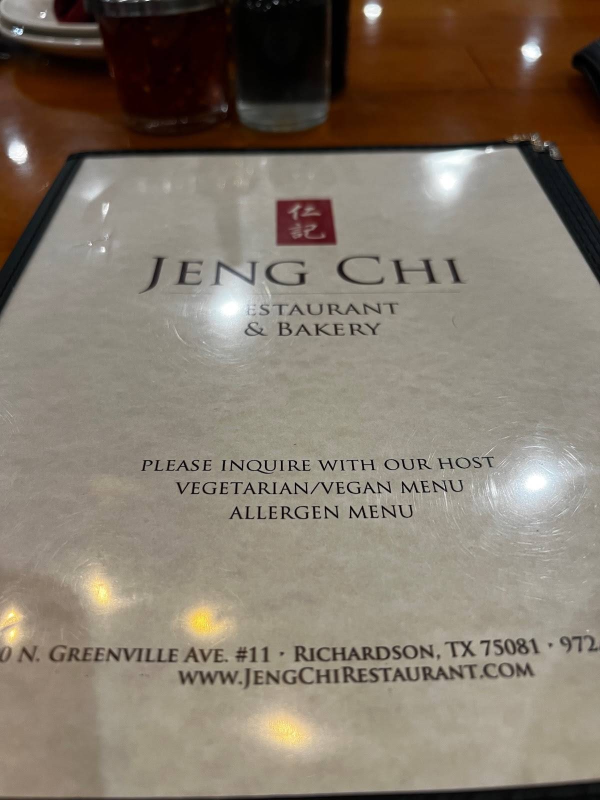 Menu at Jeng Chi Restaurant, Richardson