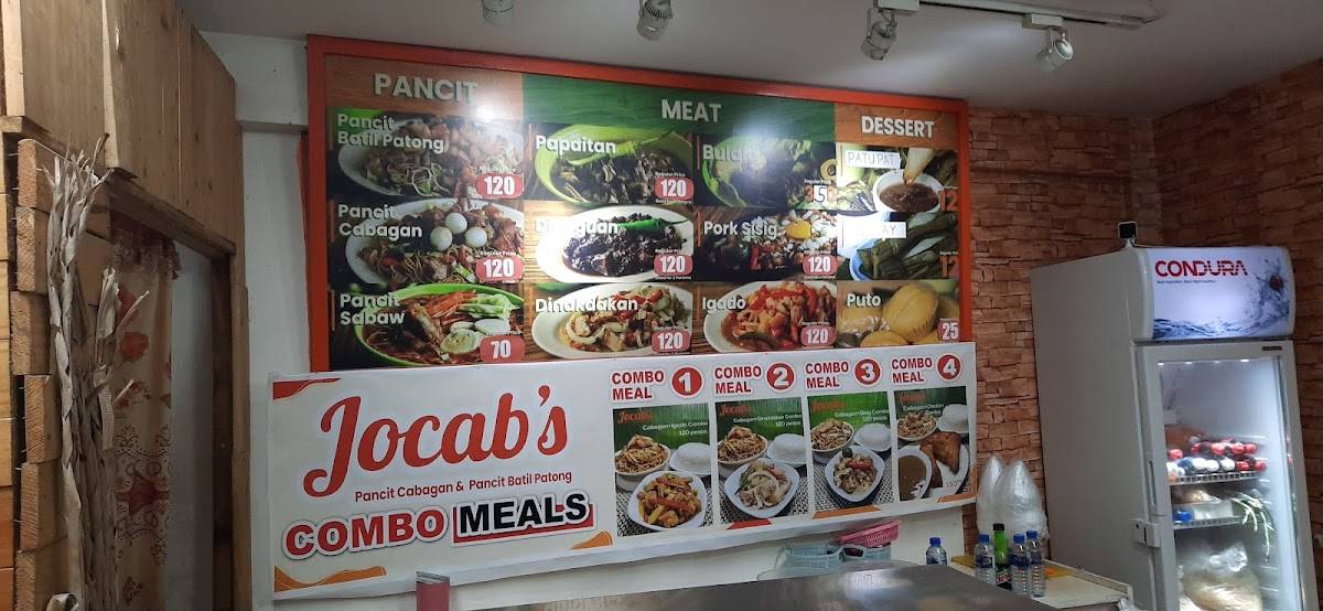 Menu at Jocab's Pancit Batil Patong at Pancit Cabagan Cagayan Valley's ...
