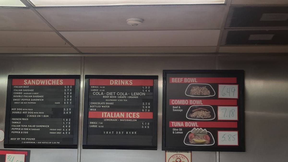 Menu at Johnnie's Beef restaurant, Arlington Heights, S Arlington ...