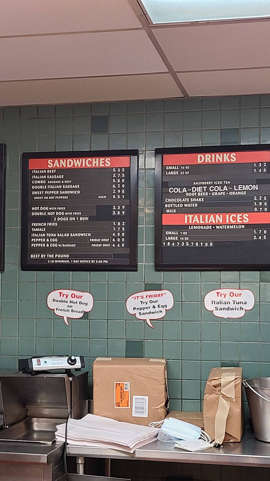 Menu at Johnnie's Beef restaurant, Arlington Heights, S Arlington ...