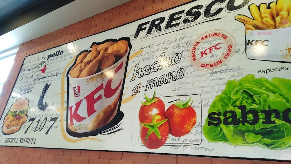 Menu at KFC restaurant, Merida, C. 50 145