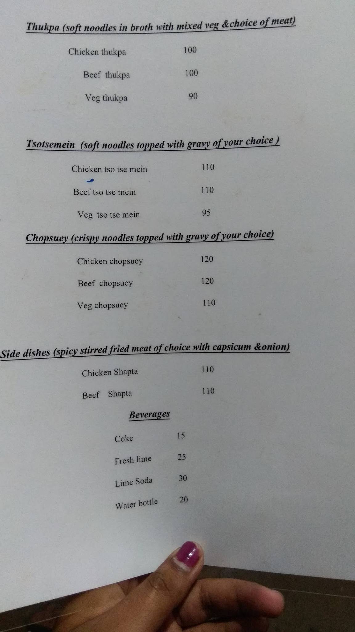 Menu at Kailash Kitchen, Chennai