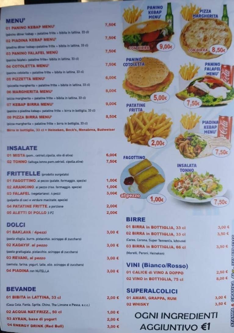 Speisekarte von Kebab Ponte Chiasso TURKISH KEBAP PIZZA GRILL, Como