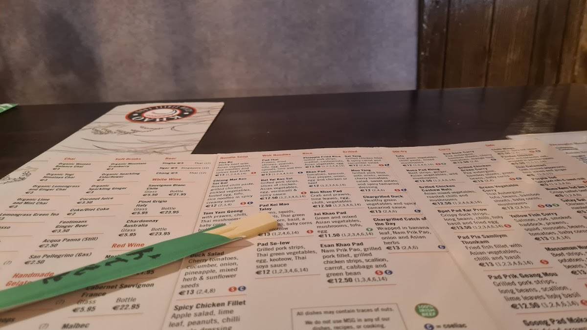 Menu at Khao Asian Street Food restaurant, Killarney