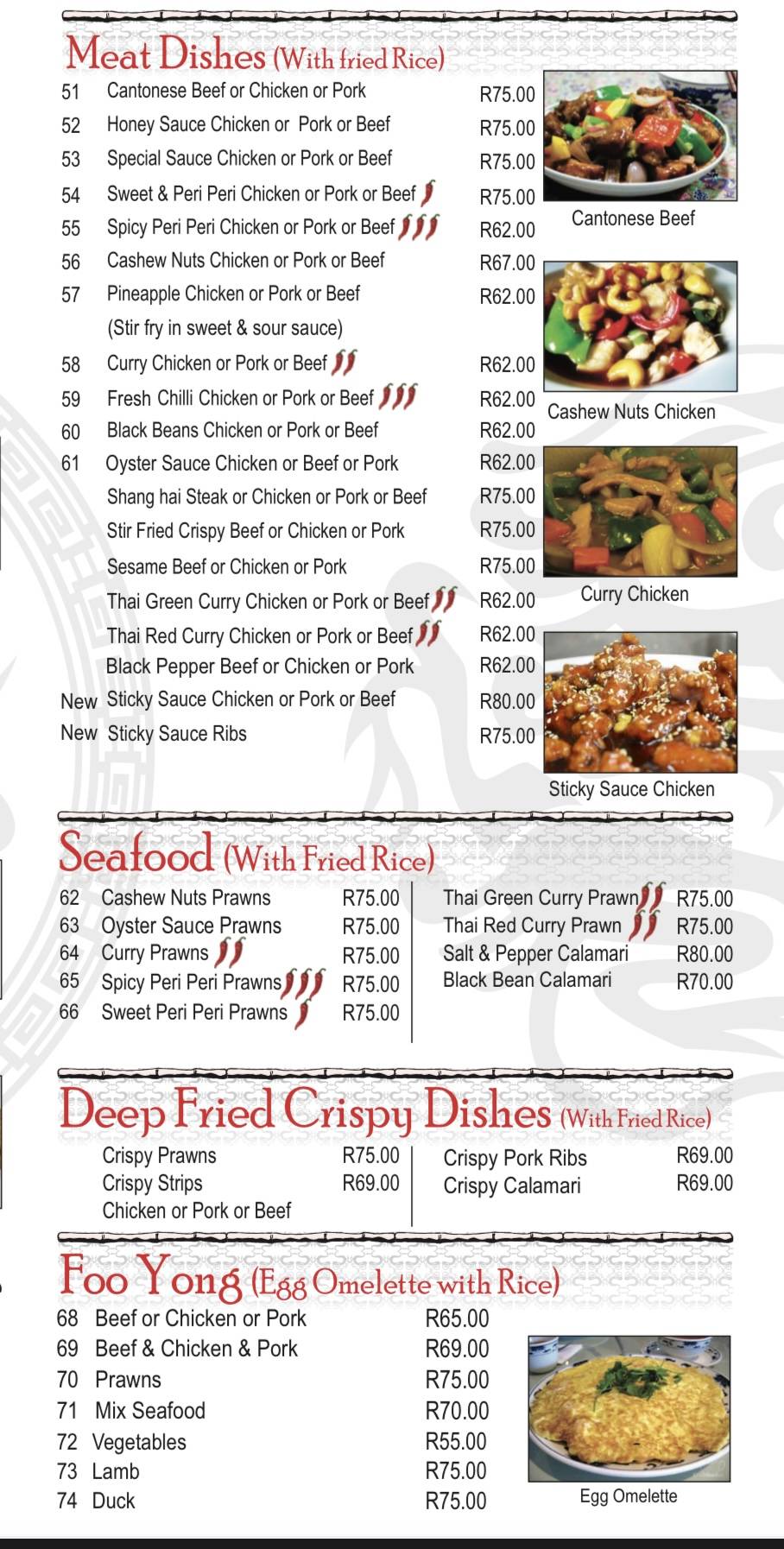 Menu at Kim Bo and Sushi waverley restaurant, Pretoria