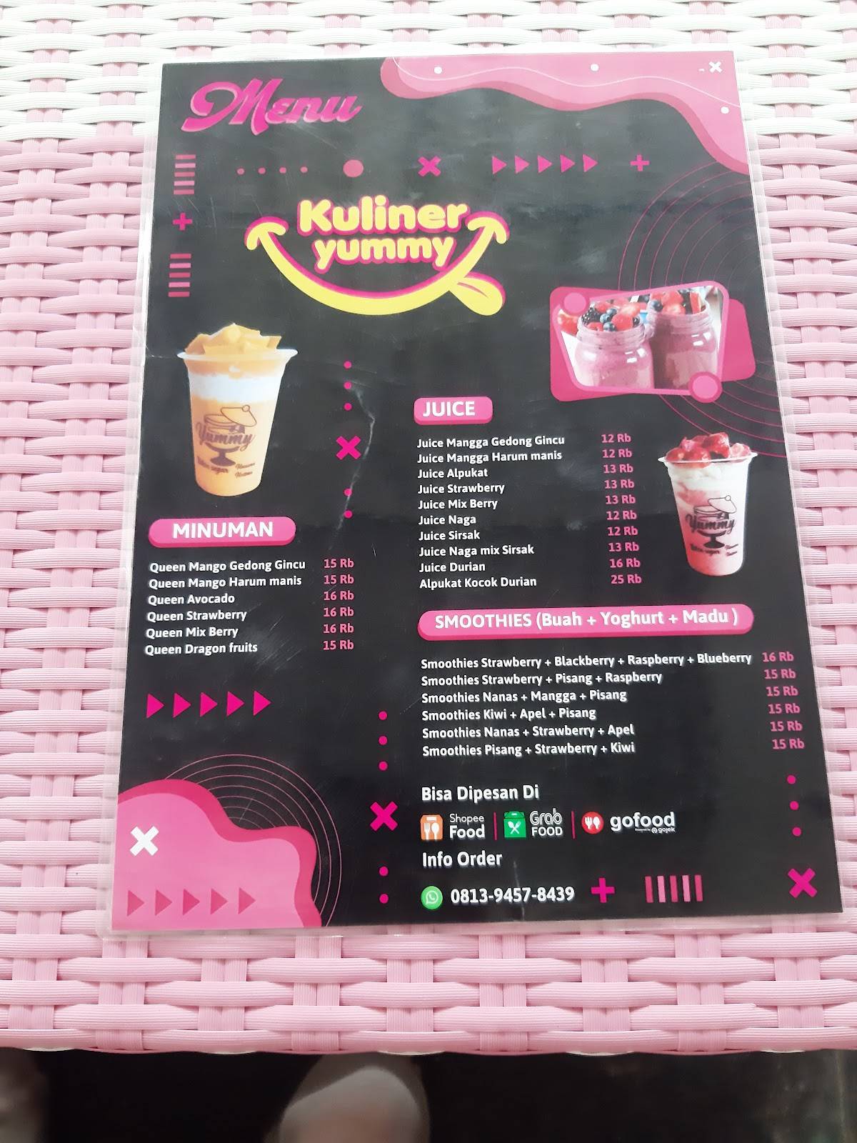 Menu at Kuliner Yummy restaurant, Bandung