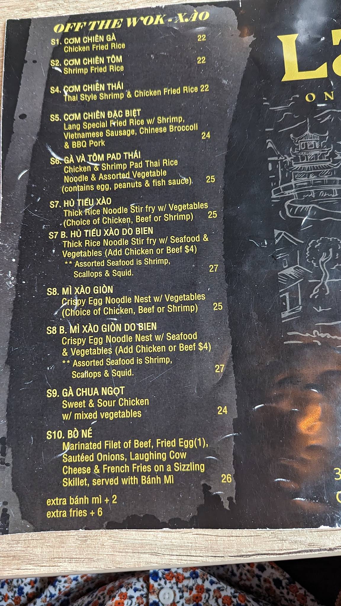 Menu at Lang On The Water pub & bar, Grimsby