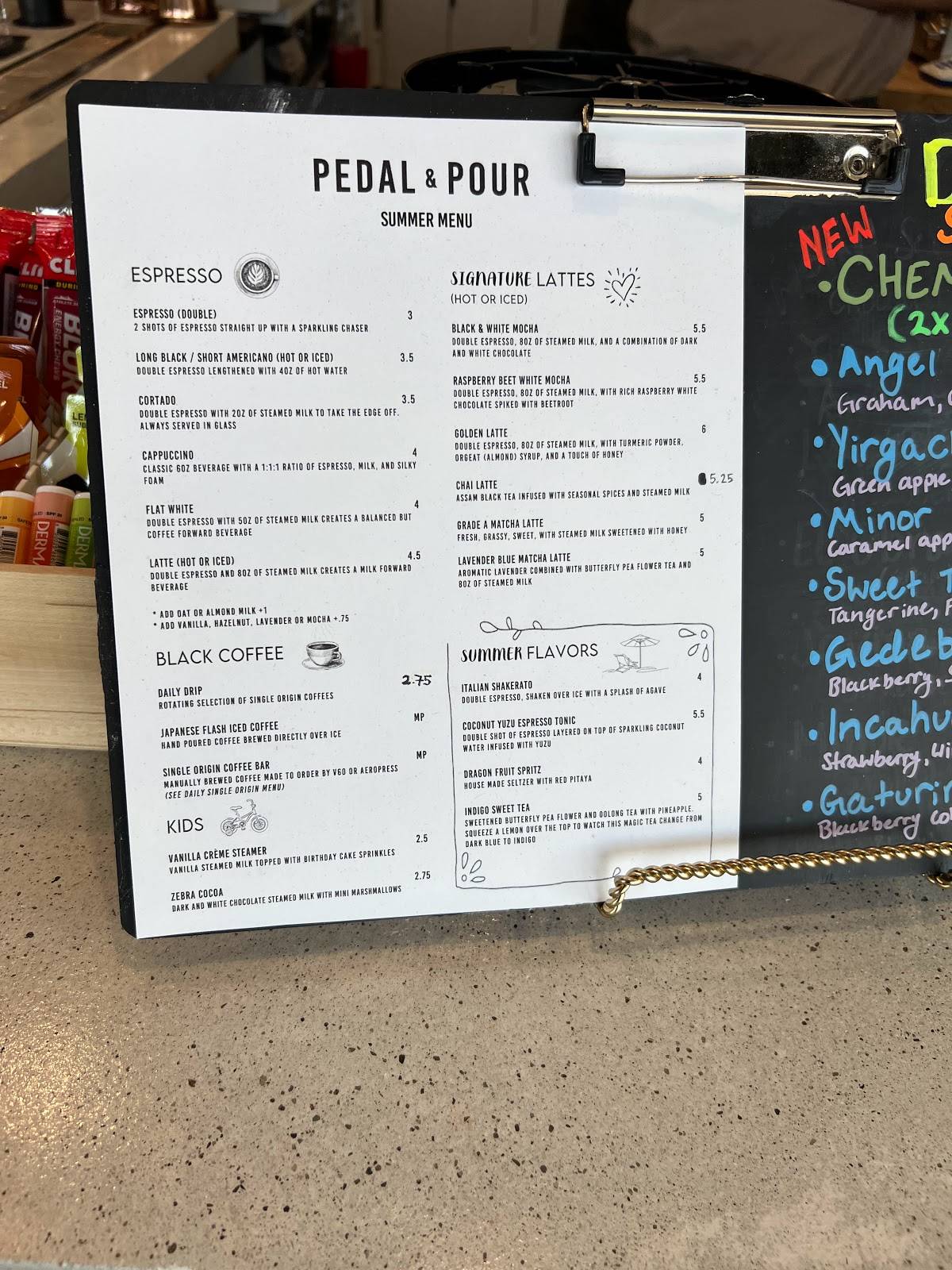Menu at Pedal & Pour cafe, Las Vegas