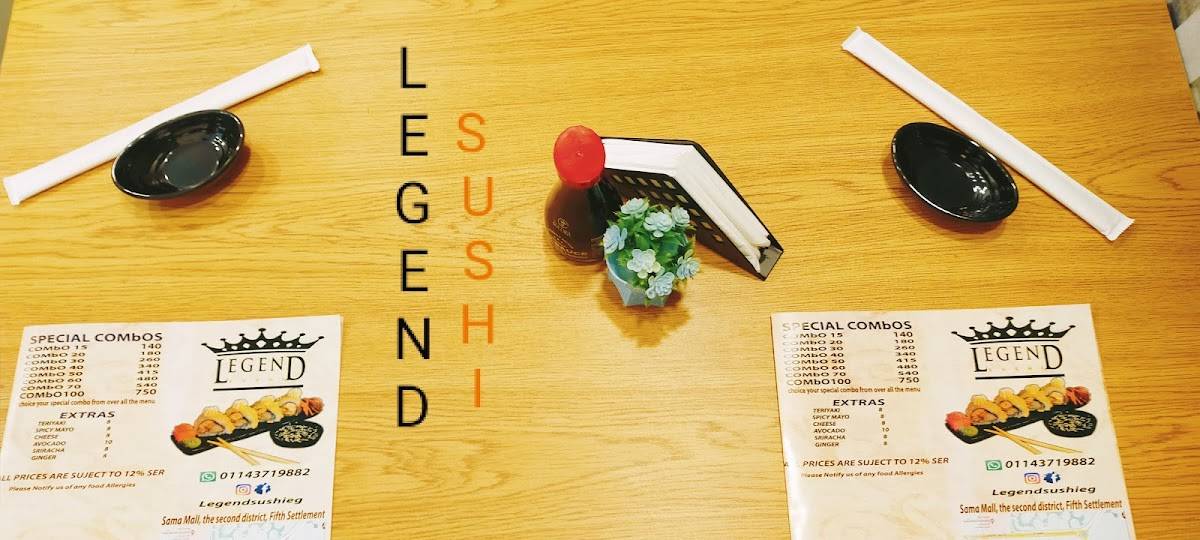 Menu au Legend sushi EG restaurant, Nouveau Caire
