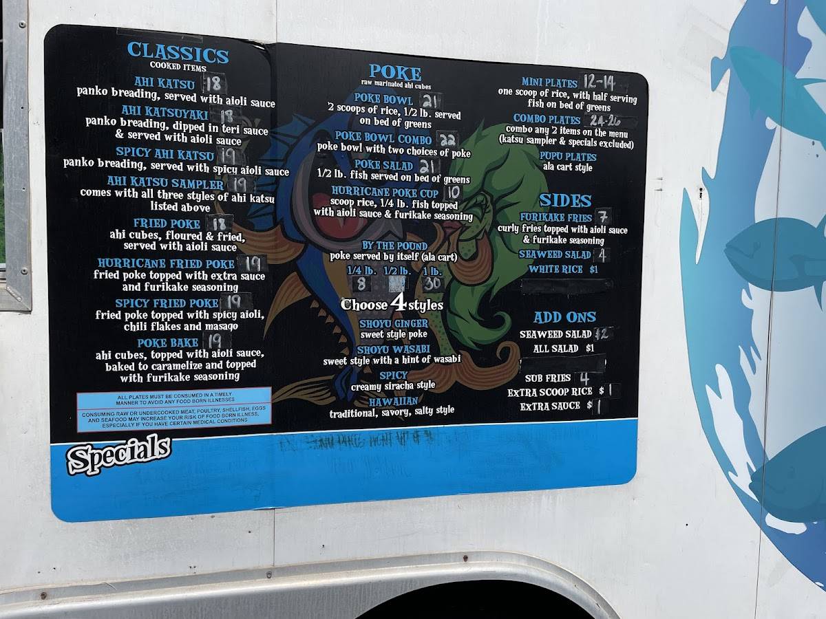 Menu at Like Poke? restaurant, Kahului
