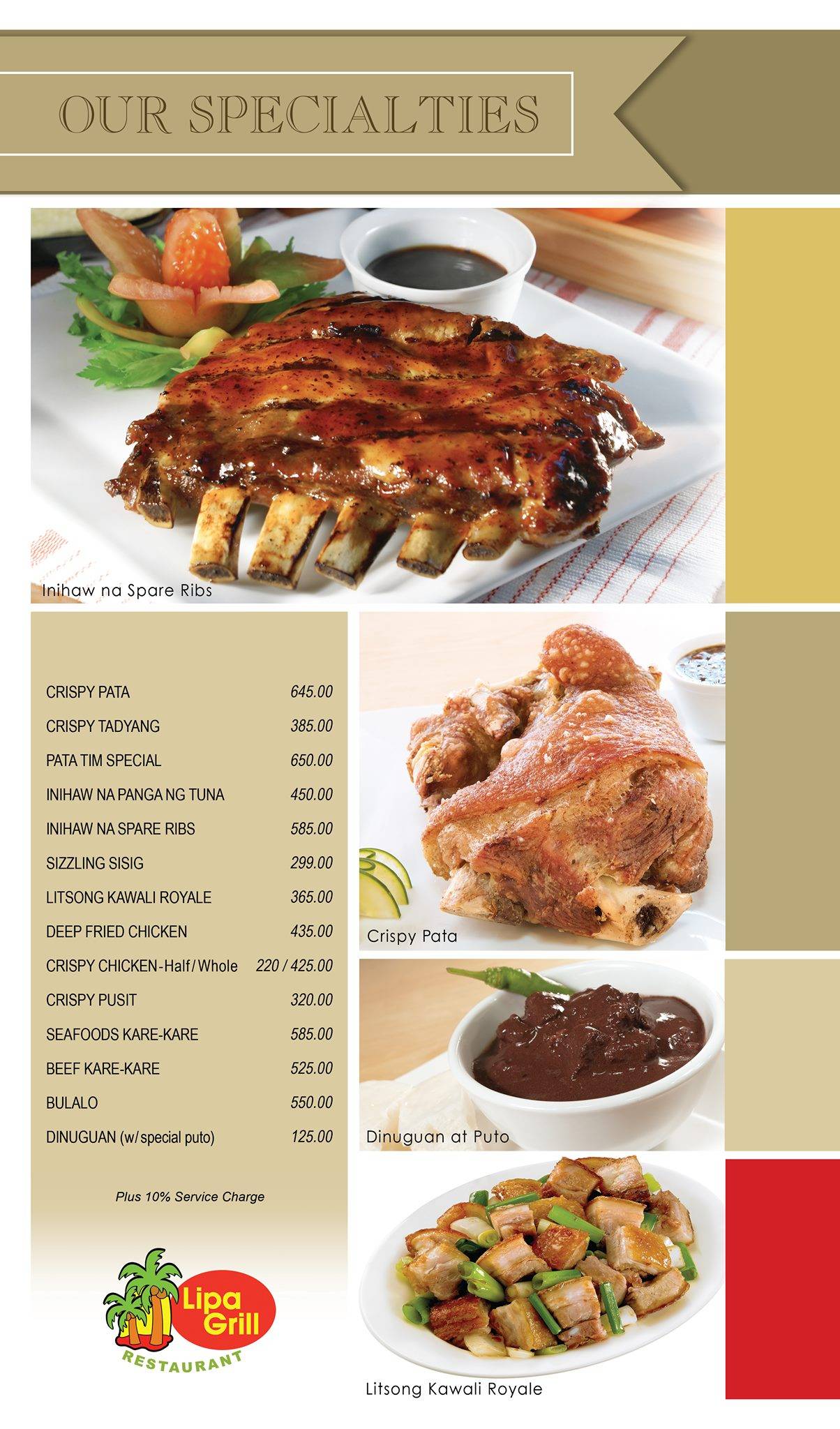 Menu at Lipa Grill restaurant, Lipa
