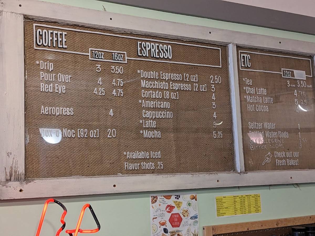 Menu at Lit Coffee Roastery & Bakeshop cafe, Bethlehem