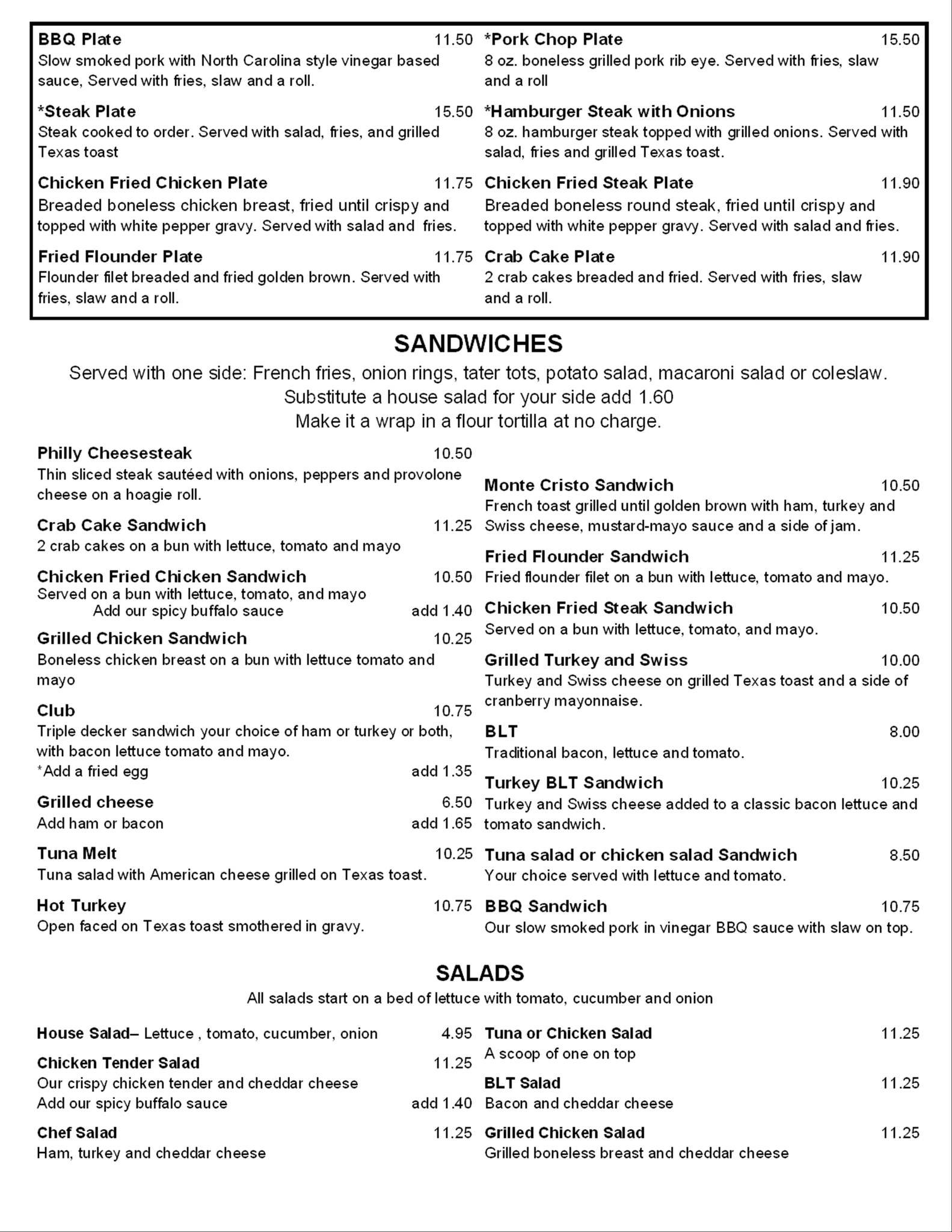 Menu at Litchfield Restaurant, Pawleys Island