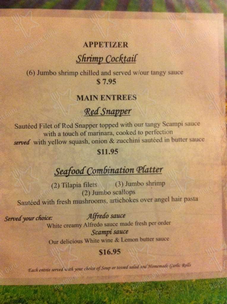 Menu at Little Italy Restaurant, Tyler, S Broadway Ave