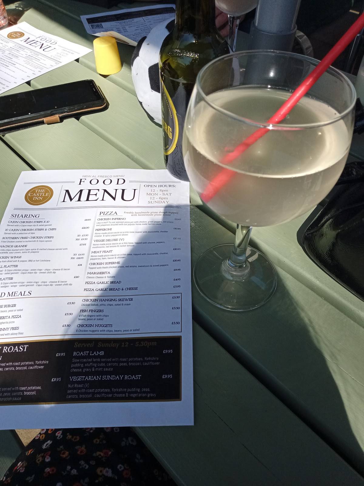 Menu at The Castle Inn pub & bar, Southend-on-Sea