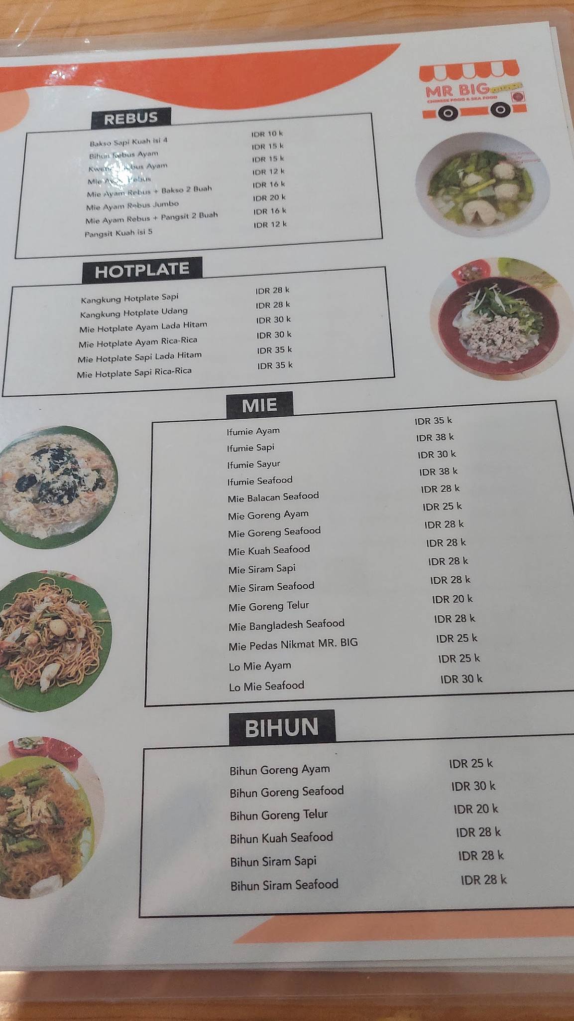 Menu at MR BIG Kitchen restaurant, Tangerang