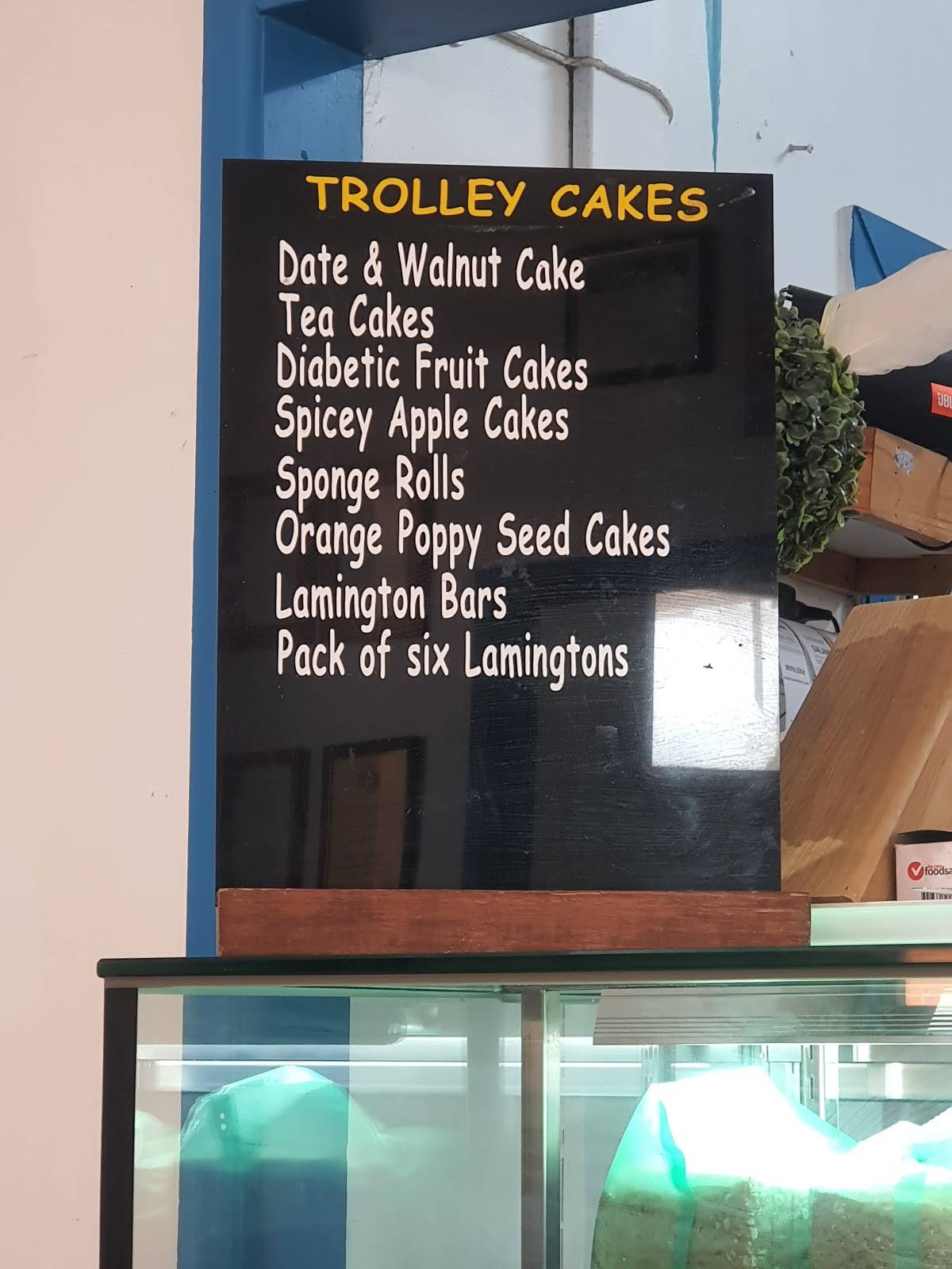 Menu at Malanda Bakery, Malanda