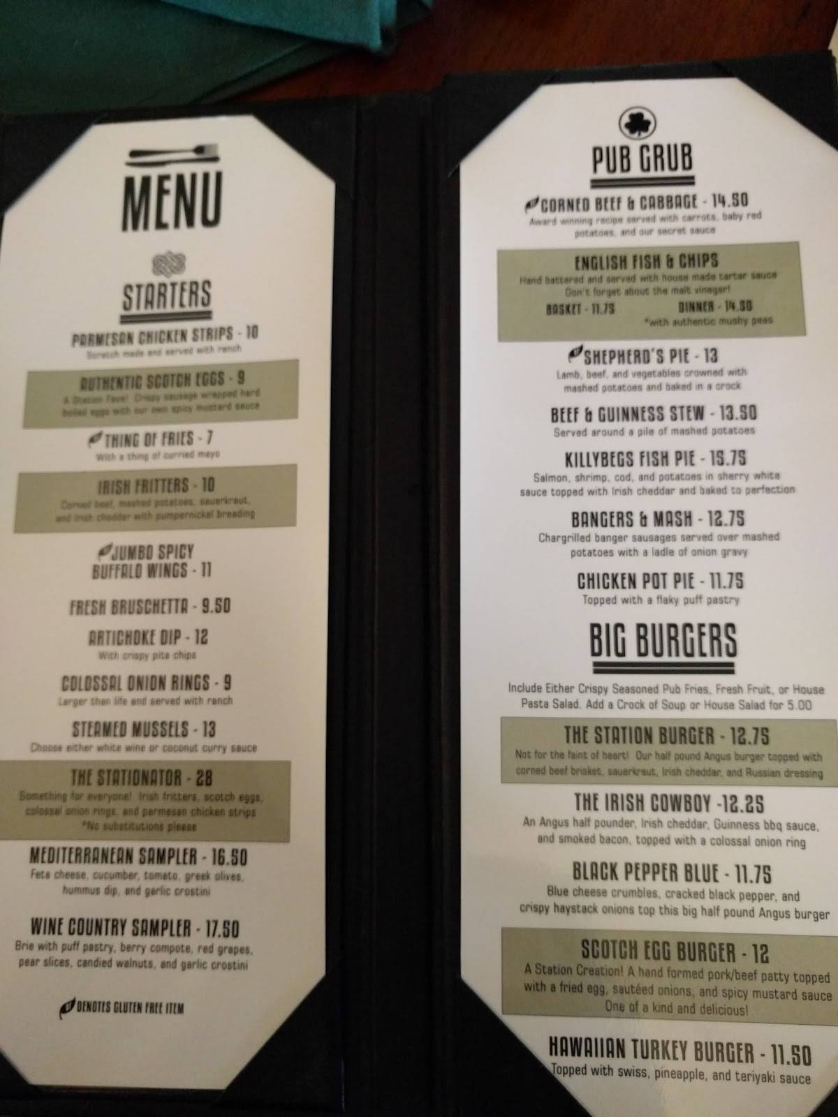 Menu at Manitou Bar & Kitchen, White Bear Lake