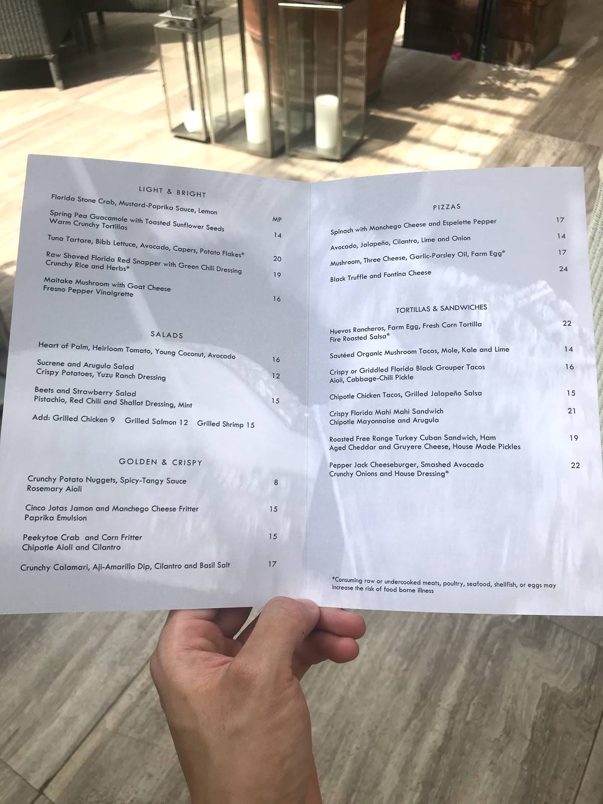 Menu at Matador Room pub & bar, Miami Beach