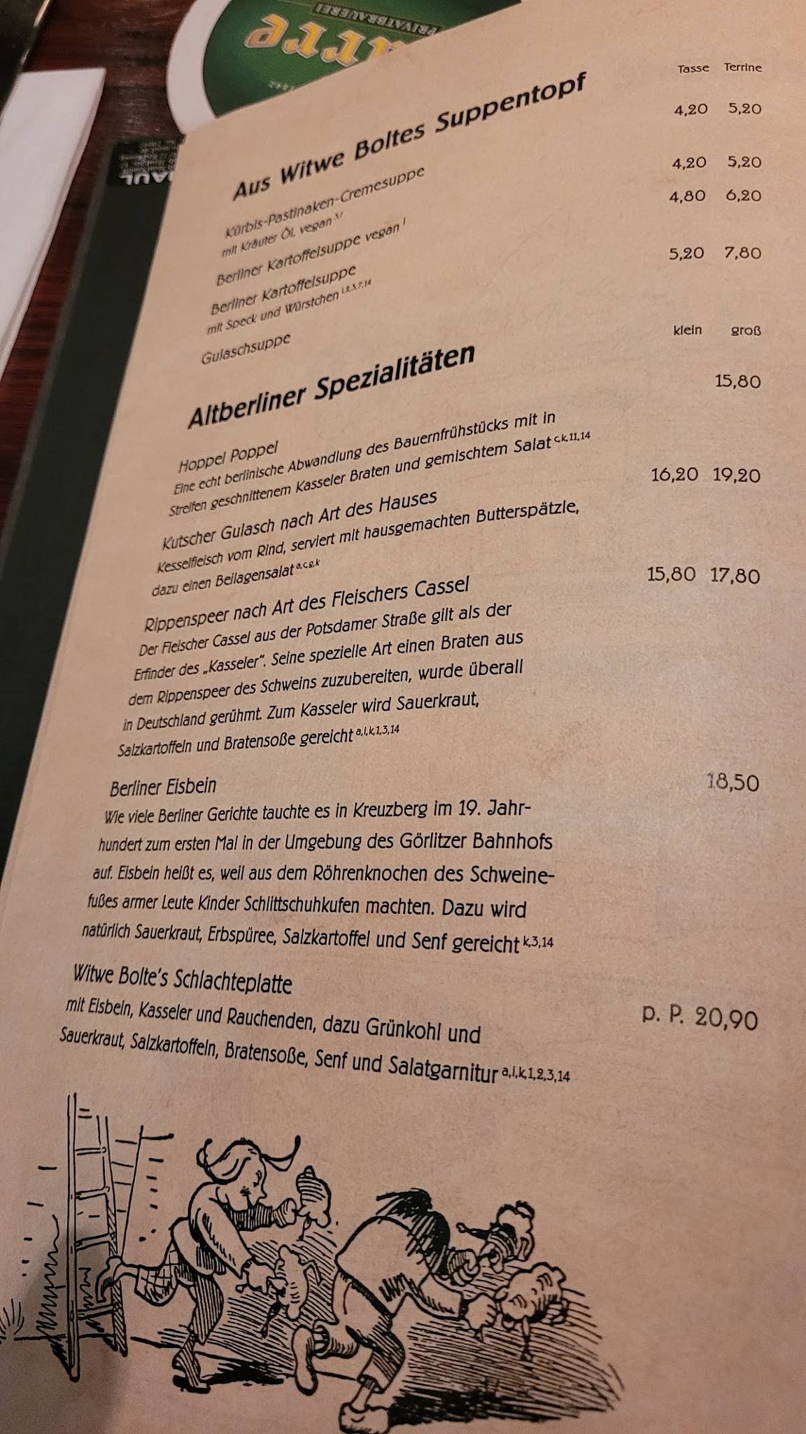 Speisekarte von Wirtshaus Max und Moritz restaurant, Berlin ...