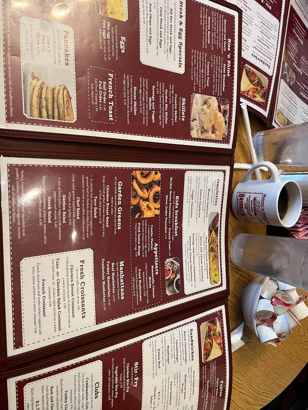 Menu at Milli's Restaurant, Bluffton