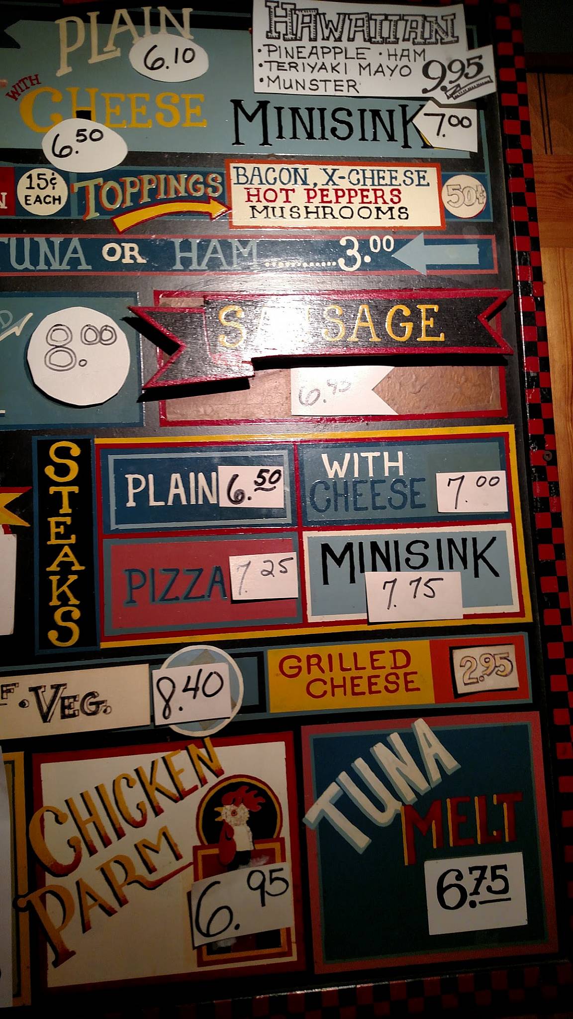 Menu at Minisink Hotel pub & bar, Minisink Hills