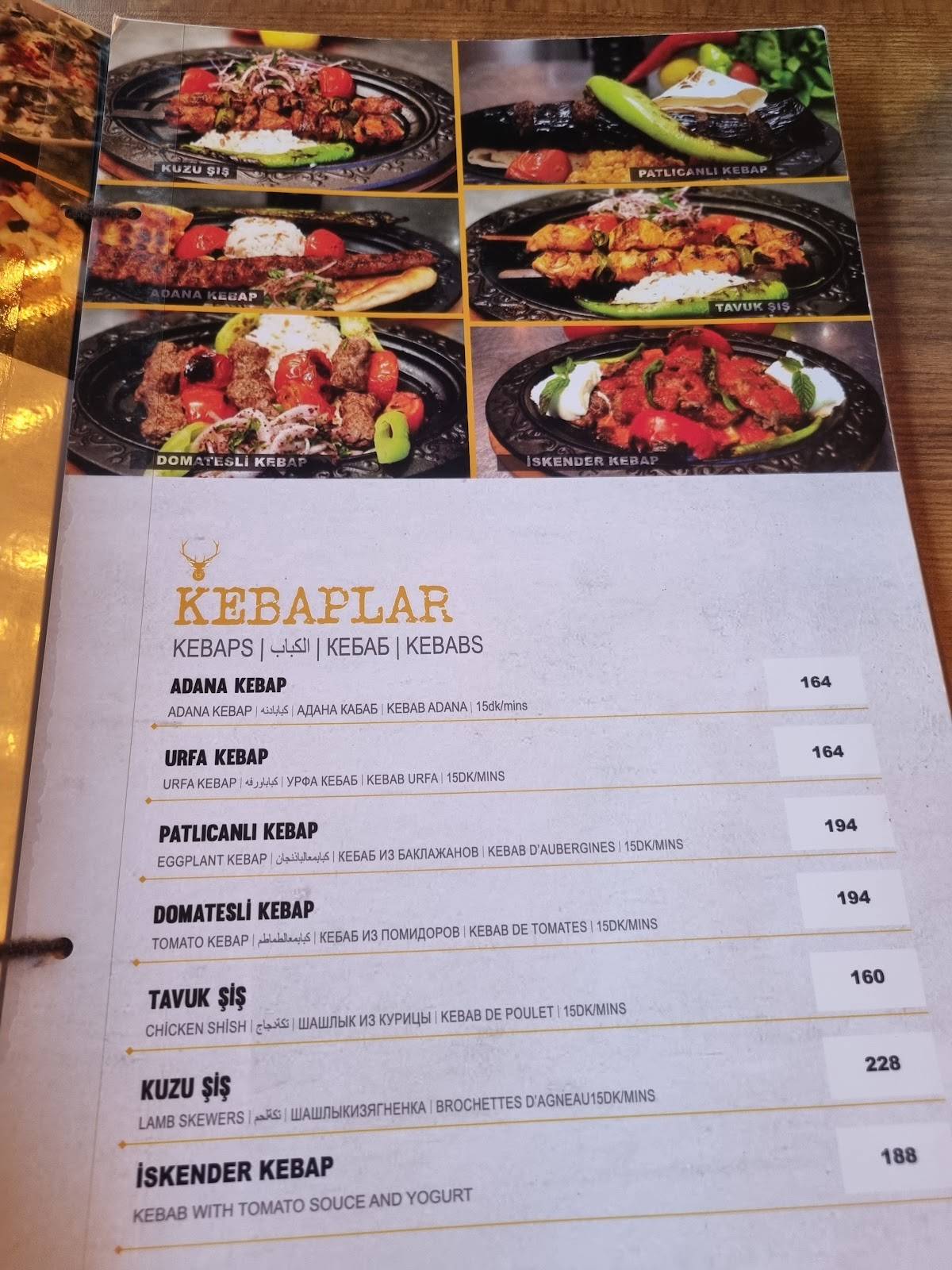 Menu at Mivan Restaurant & Cafe, Istanbul