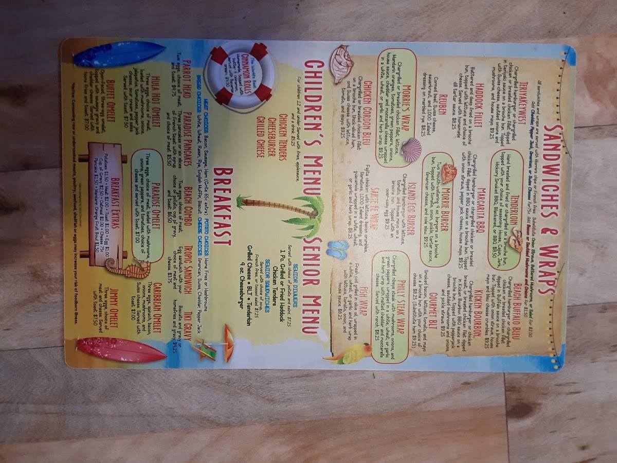 Menu at Morrie's Landing restaurant, Minster, OH-362