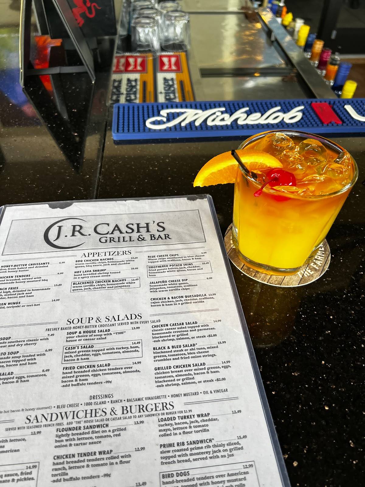 Menu at J.R. Cash's Grill & Bar, Mount Holly