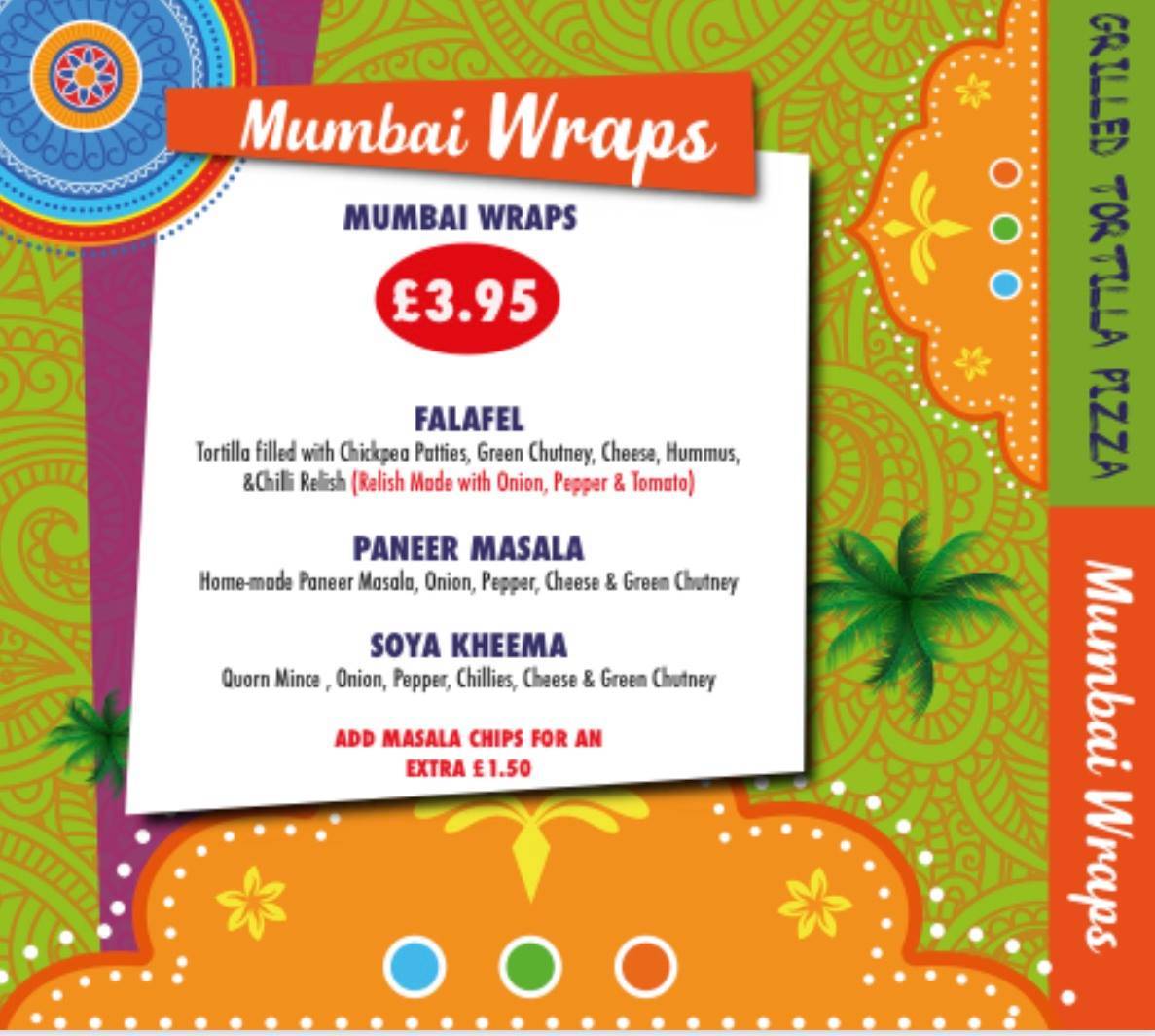 Menu at Mumbai Sandwich Station restaurant, Leicester
