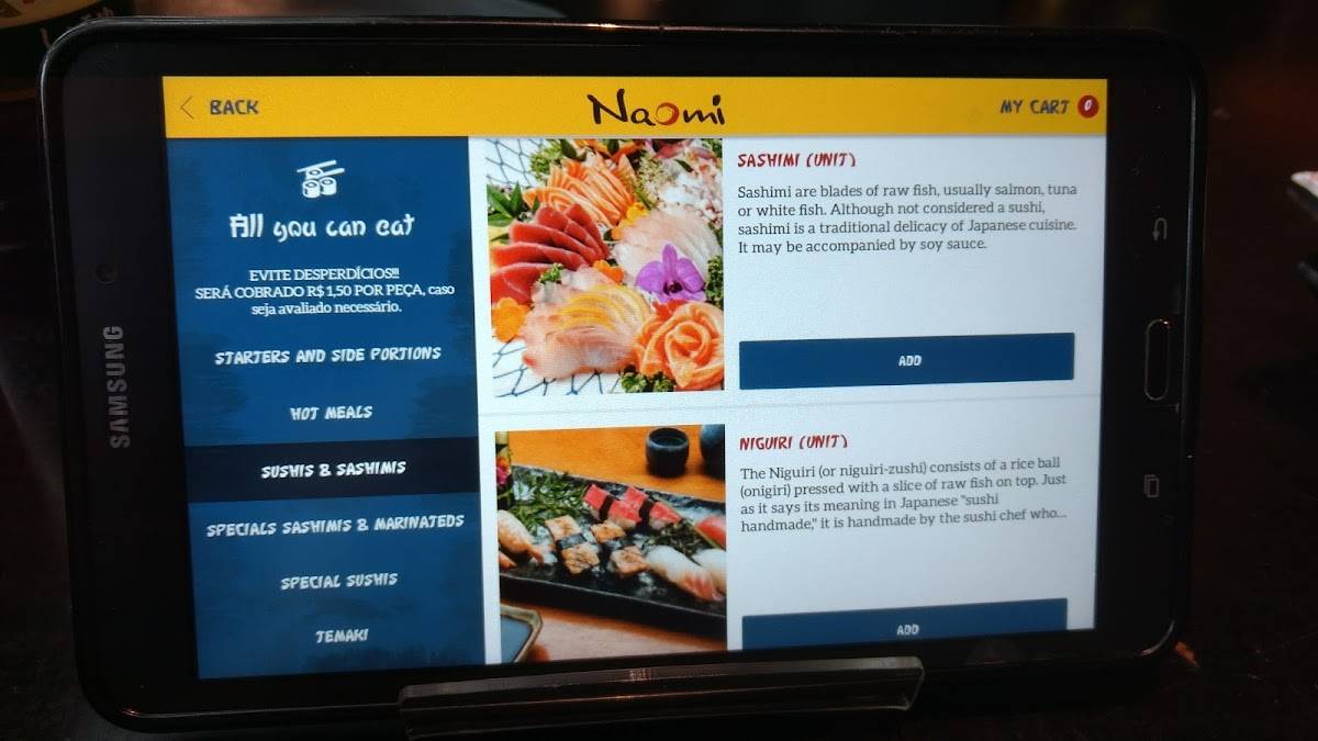 Menu em Naomi Culinária Japonesa restaurante, Sorocaba