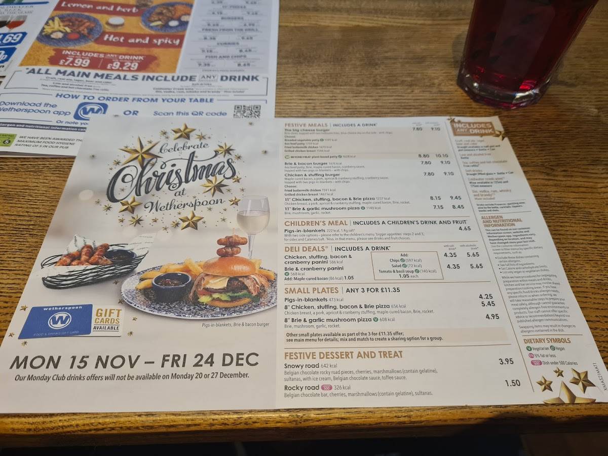 Menu at The Black Boy pub & bar, Newtown, 31-32 Broad St