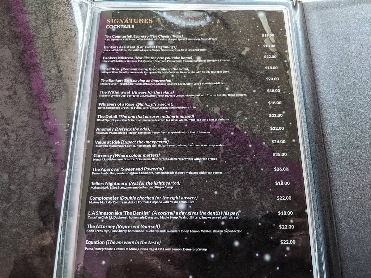 Menu at Heritage Lounge pub & bar, Parramatta