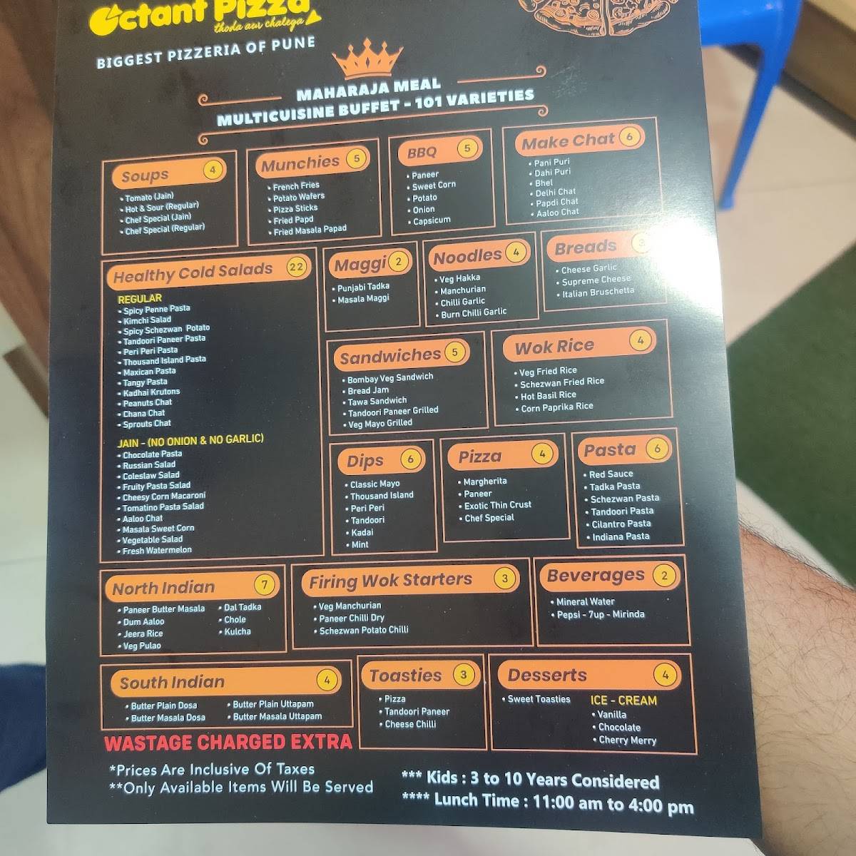 Menu at Octant Pizza, Deccan Mall, Pune, Pune