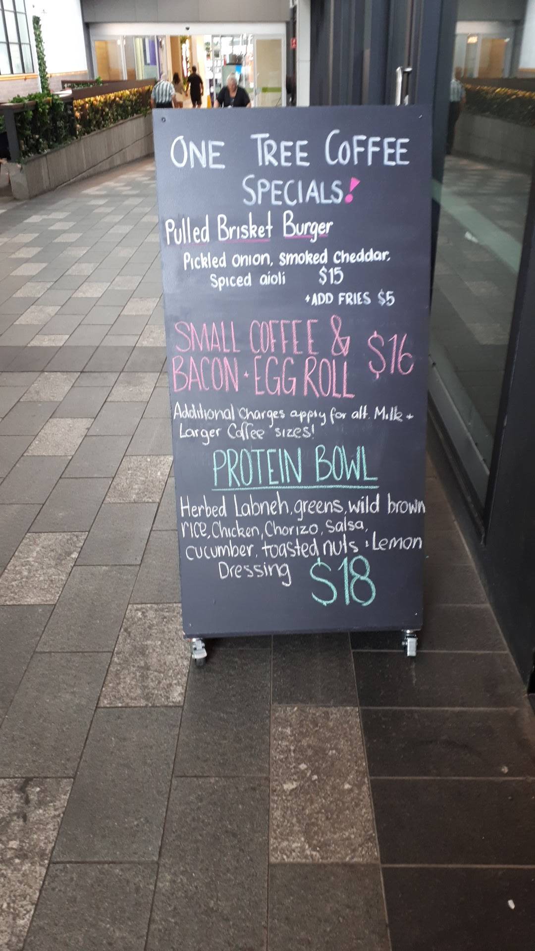 Menu at One Tree Cafe, Charlestown, L2 shop2096A Charlestown Square