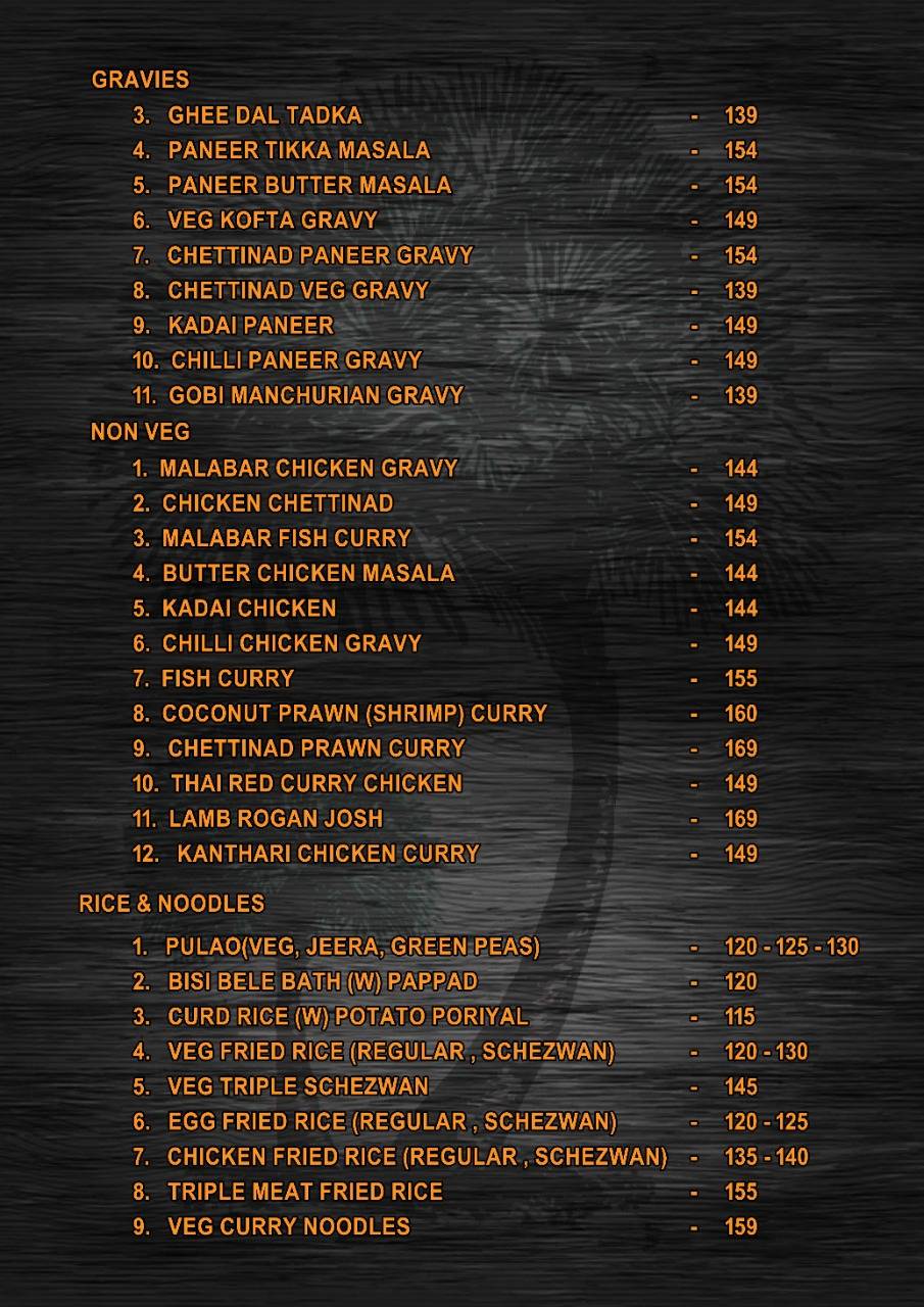 Menu at PANAI MARAM RESTAURANT, Arakkonam