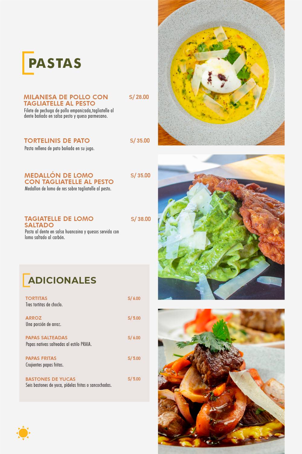 Menu at PRAIA Restaurante & Lounge, Pimentel District