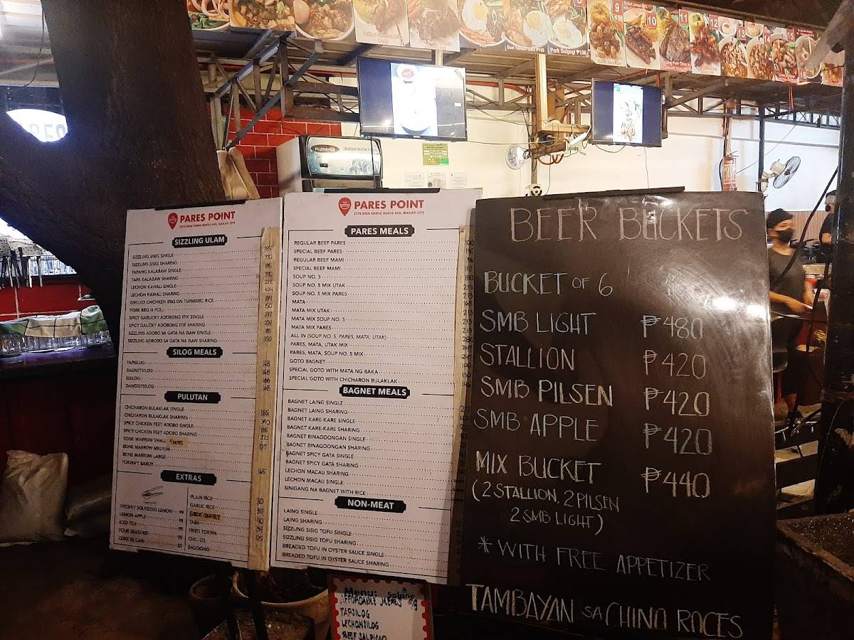 Menu at Pares Point Grill and Resto Bar, Makati