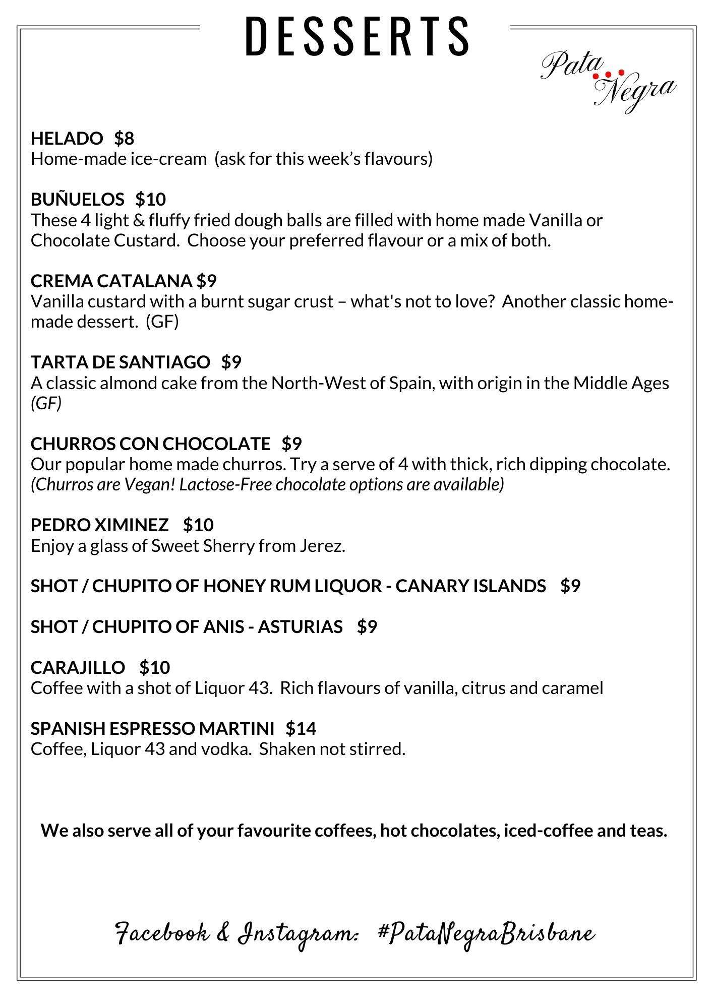 Menu at Casa De Loca restaurant, New Farm