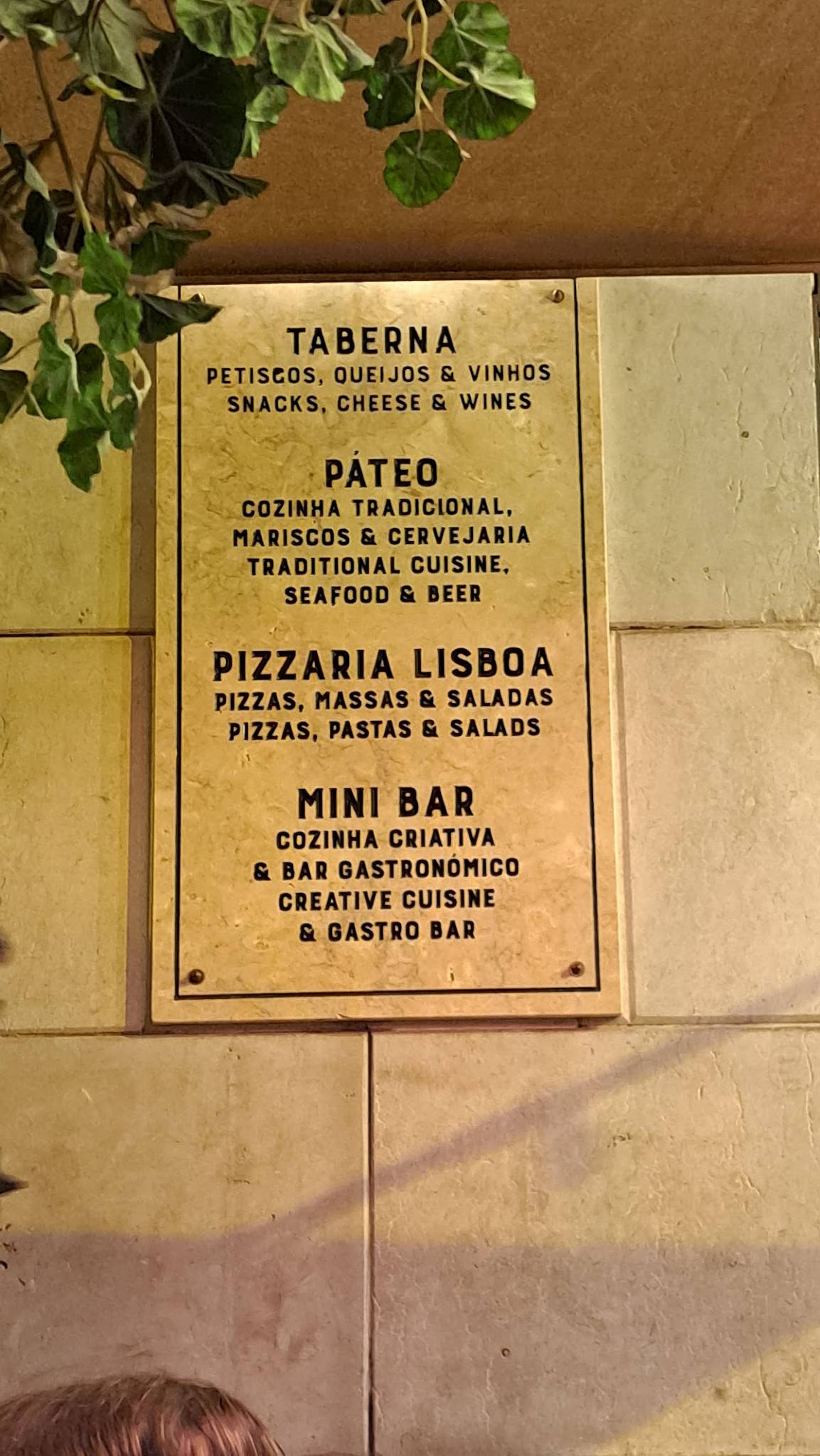 Menu at Pateo - Bairro do Avillez restaurant, Lisbon