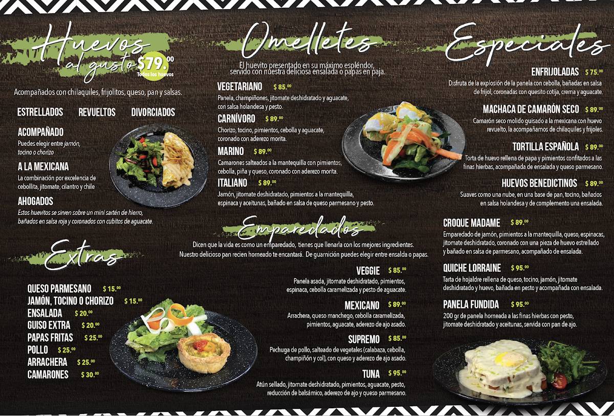 Menu at Patio Central restaurant, Zapopan