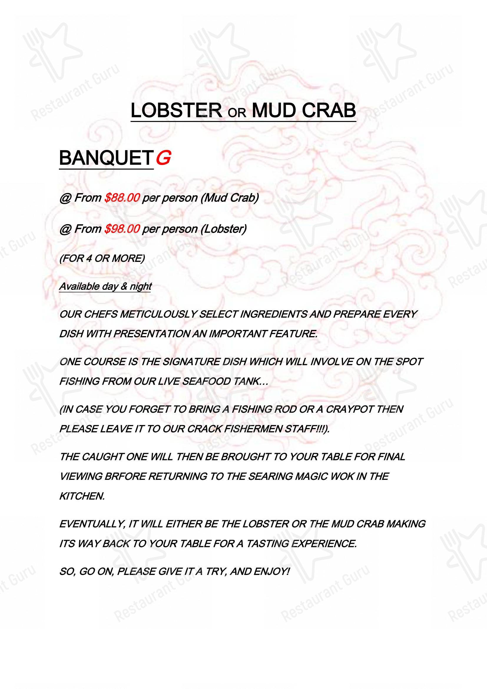 Menu at Peking Land Chinese Restaurant, Rowville