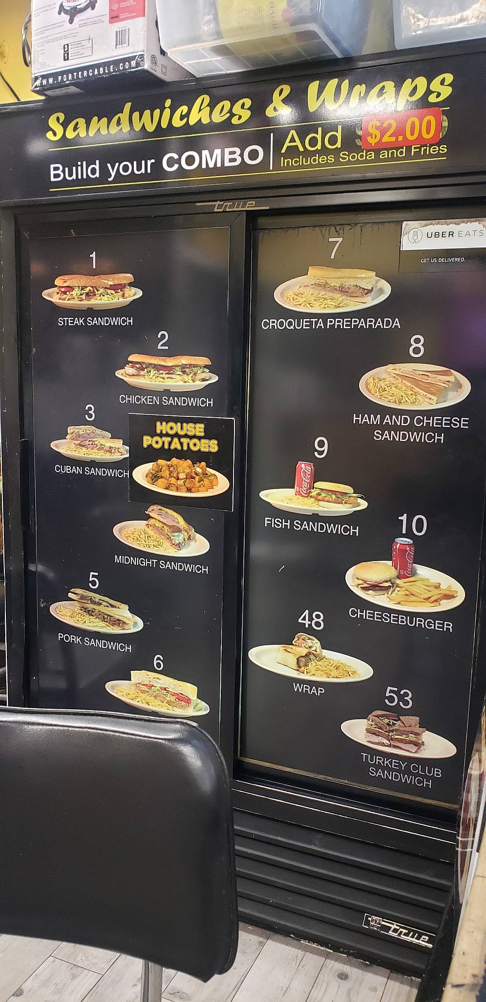 Menu at Playa Cafe, Miami Beach