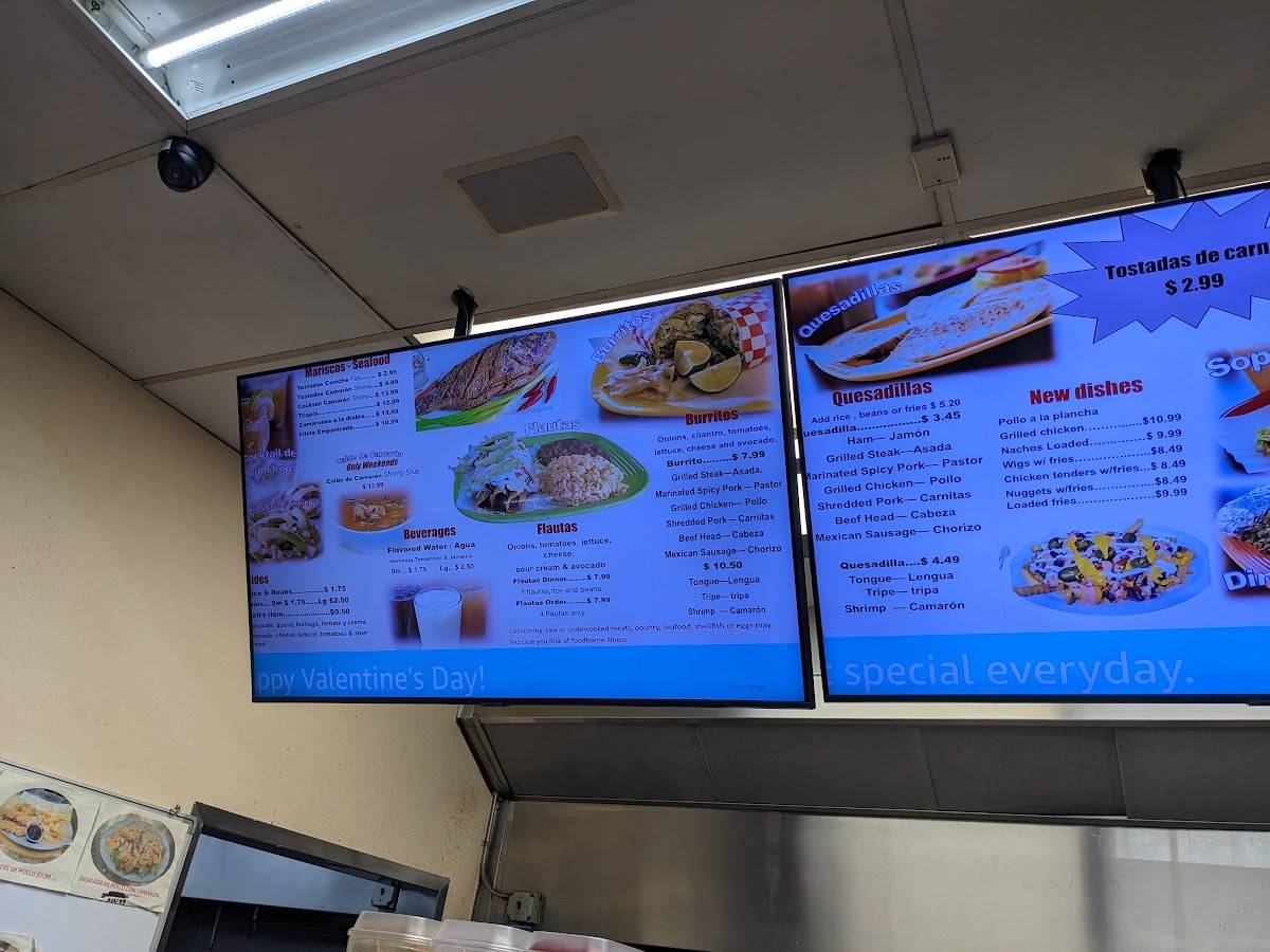 Menu at Sheila's Bakery, Pontiac