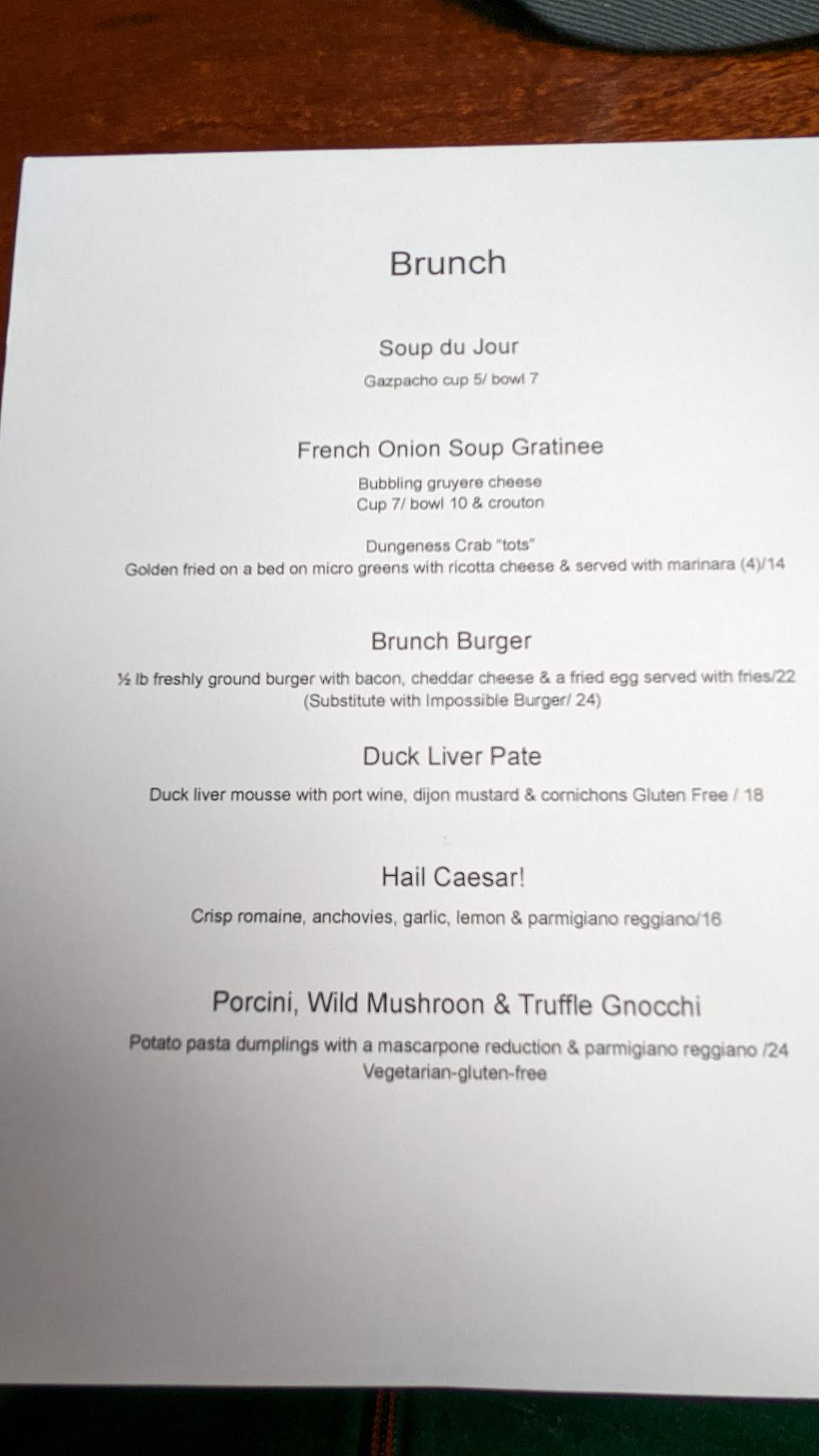 Menu at Alchemy Bistro & Bar, Port Townsend
