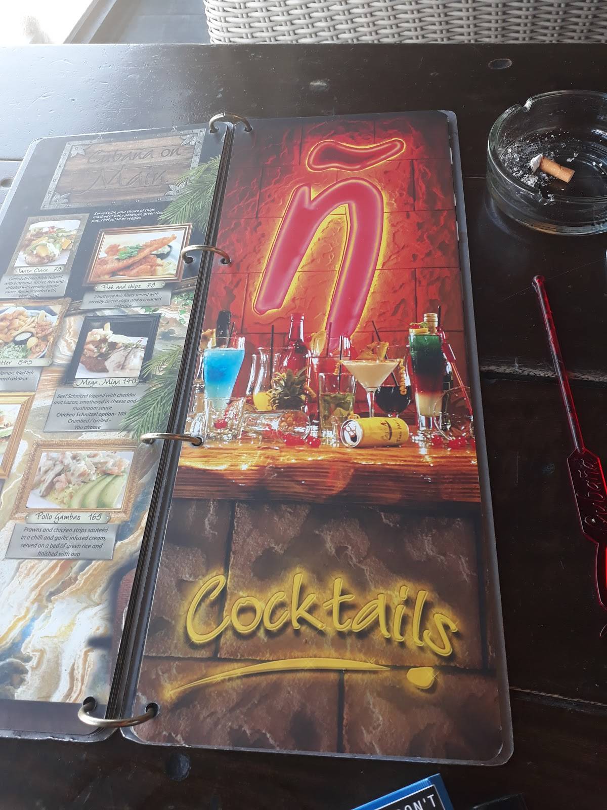 Menu at Cubana Tableview pub & bar, Cape Town