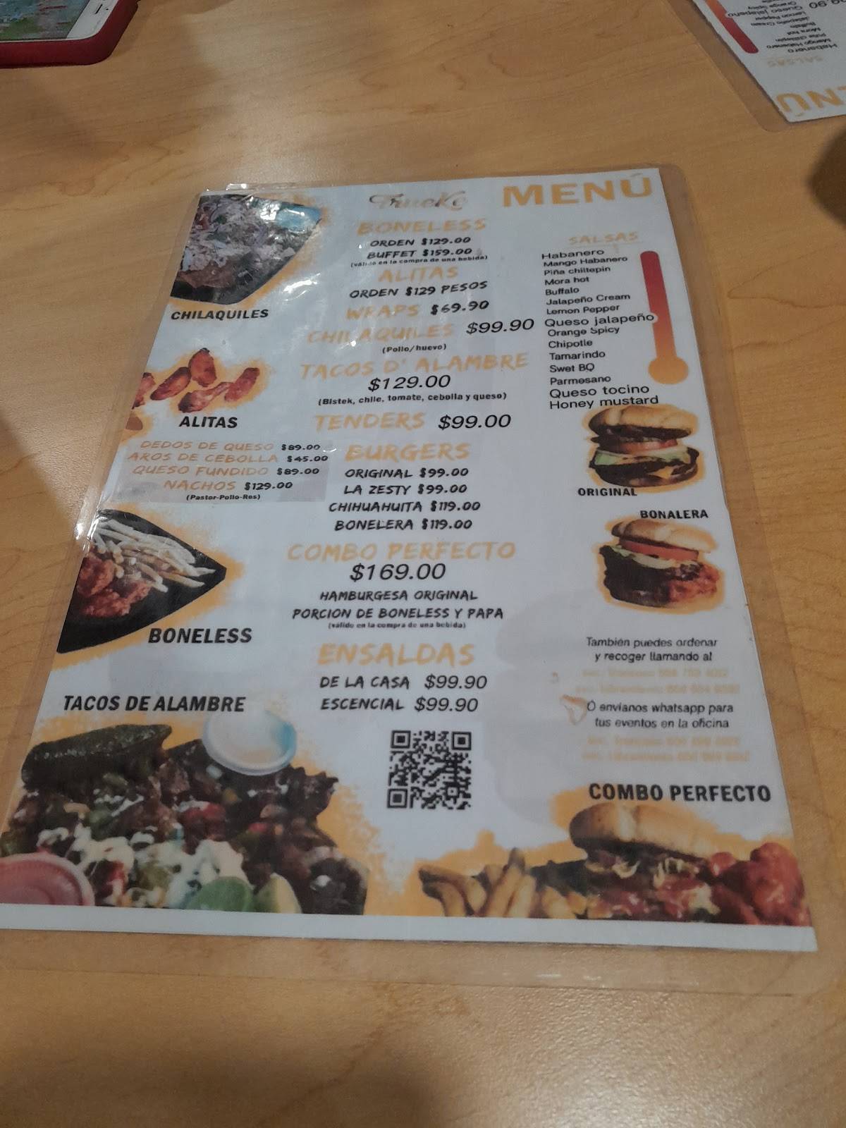 Carta del pub y bar TRUEKE COMIDA Y AMIGOS, Ciudad Juarez, Trueke ...